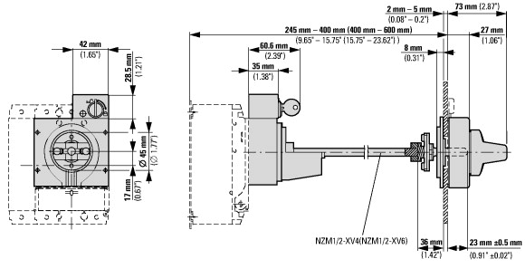 260180-Napęd-drzwiowy-czerwono-żółty-z-blokadą-NZM2-XTVDVR-Eaton