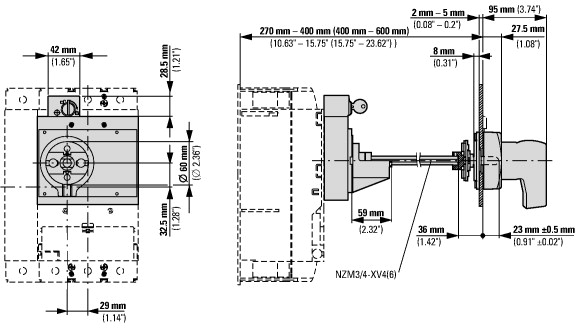 260182-Napęd-drzwiowy-czerwono-żółty-z-blokadą-NZM3-XTVDVR-Eaton
